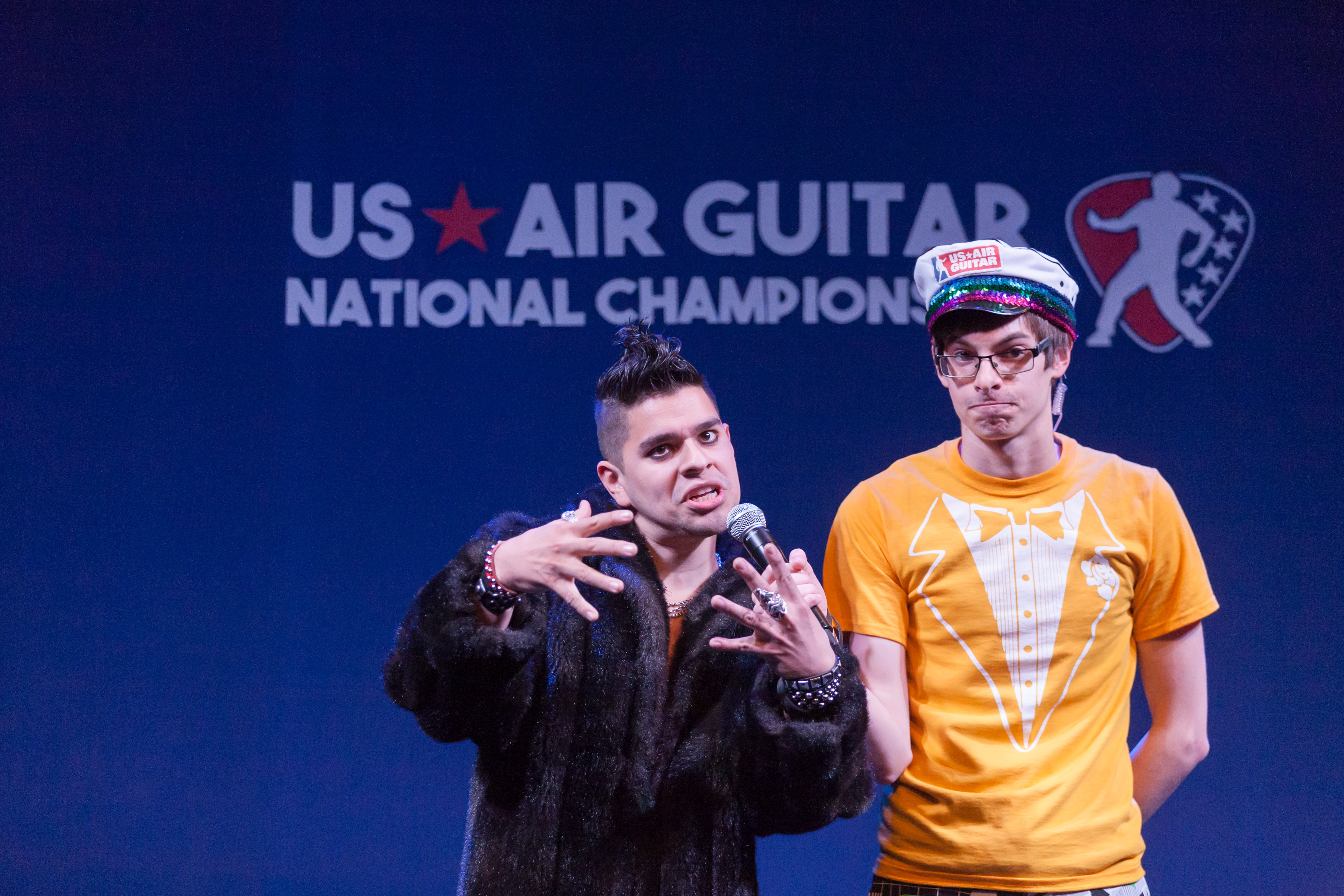 Competitive Air Guitar on Stage at Humana | HowlRound Theatre Commons